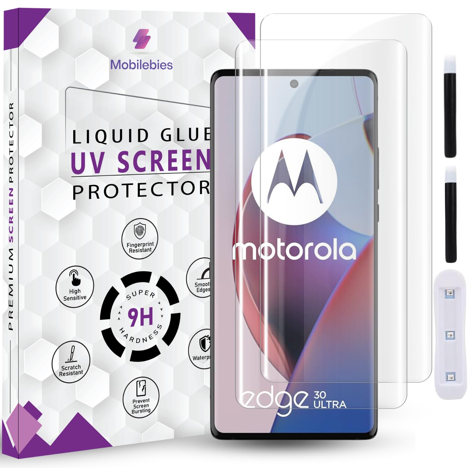 Mobilebies® Premium HD+ UV Tempered Glass Screen Protector For Moto ...