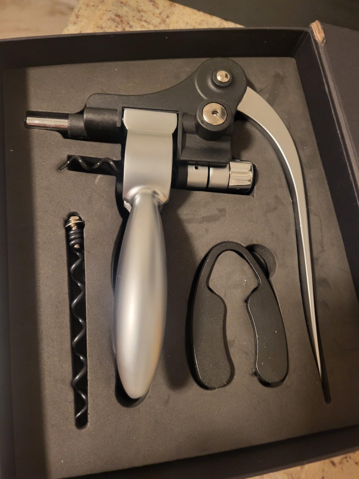 Amazon.com: The Wine Chic Heavy Duty Lever Wine Bottle Opener with Foil ...