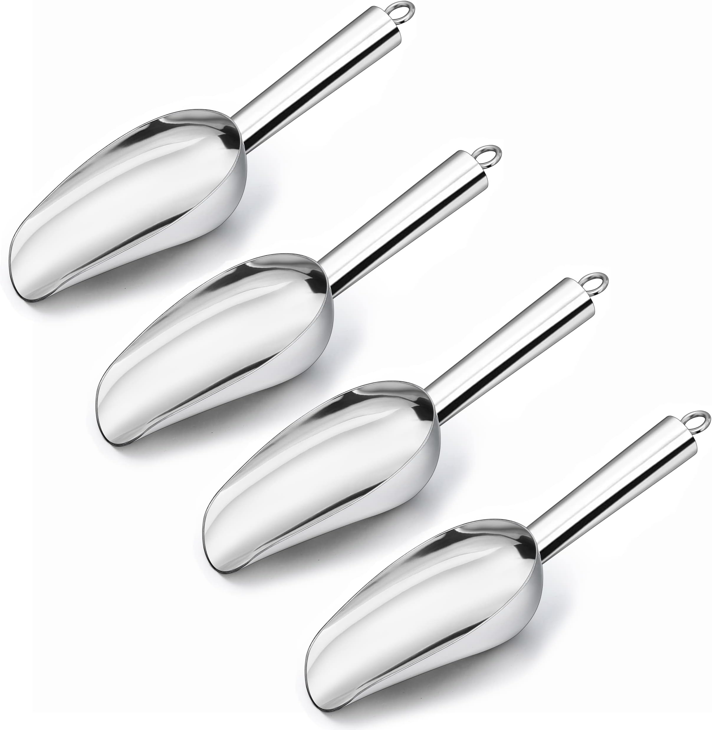 Amazon.com: Metallic Silver Hard Acrylic Candy Buffet Scoops - Package ...