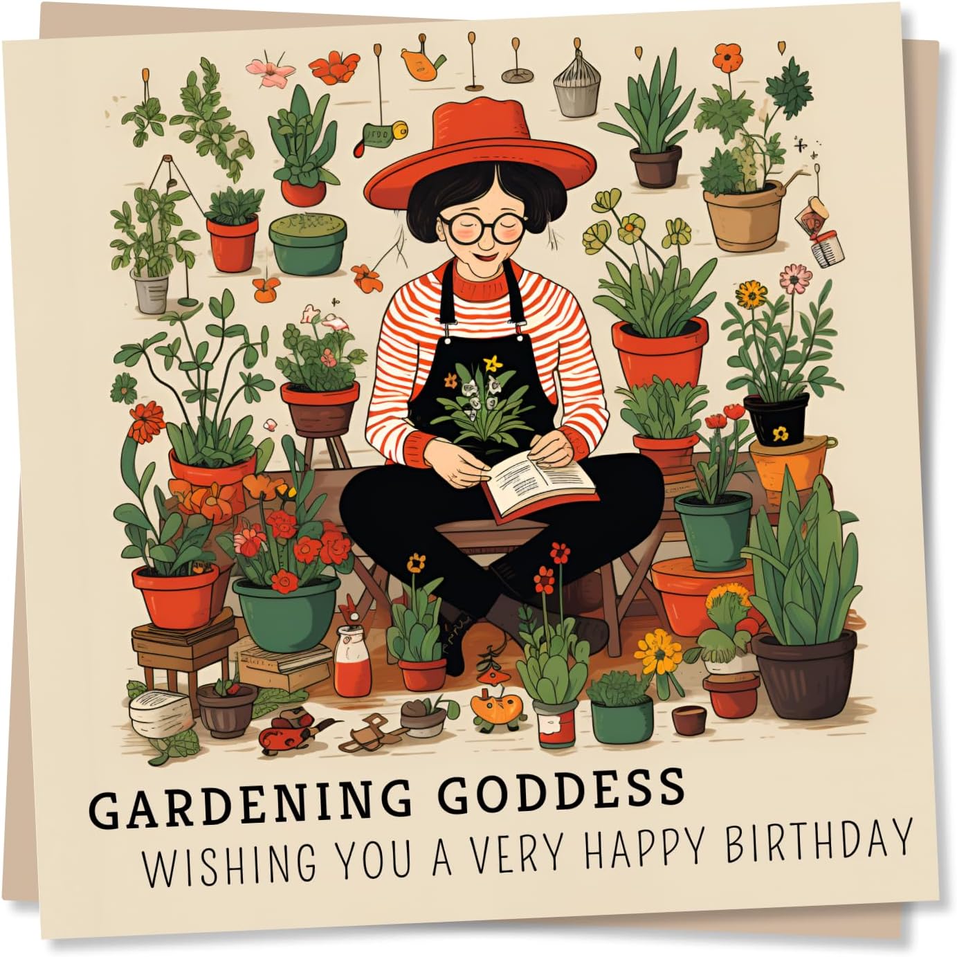 Gardening Goddess Birthday Card for Women, Gardening Lovers - Wishing ...