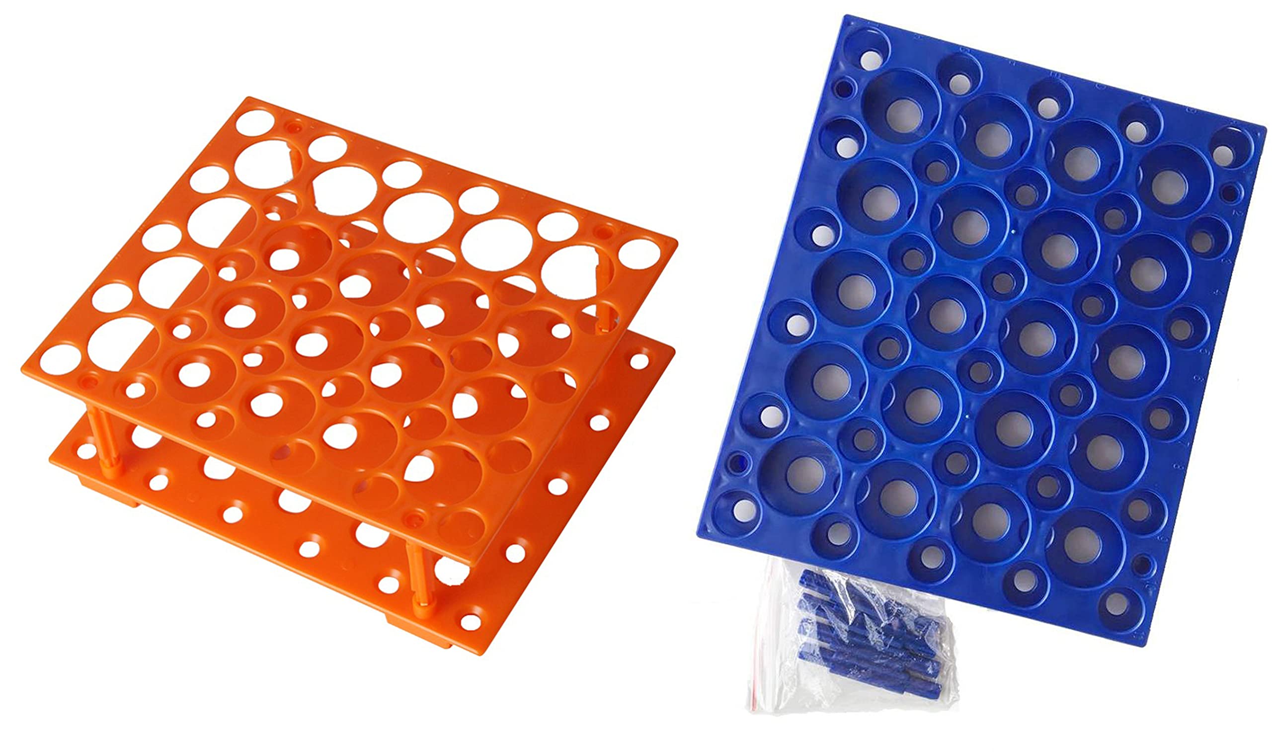 Buy 2 Pack 50 Well Centrifuge Tube Rack for 10ml/15ml/50ml Large Size ...