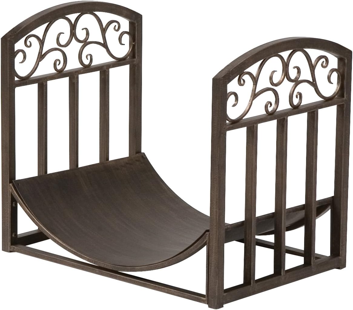 Amazon.com: Panacea Scroll Log Bin 15 " X 18 " X 13 " Brushed Bronze ...