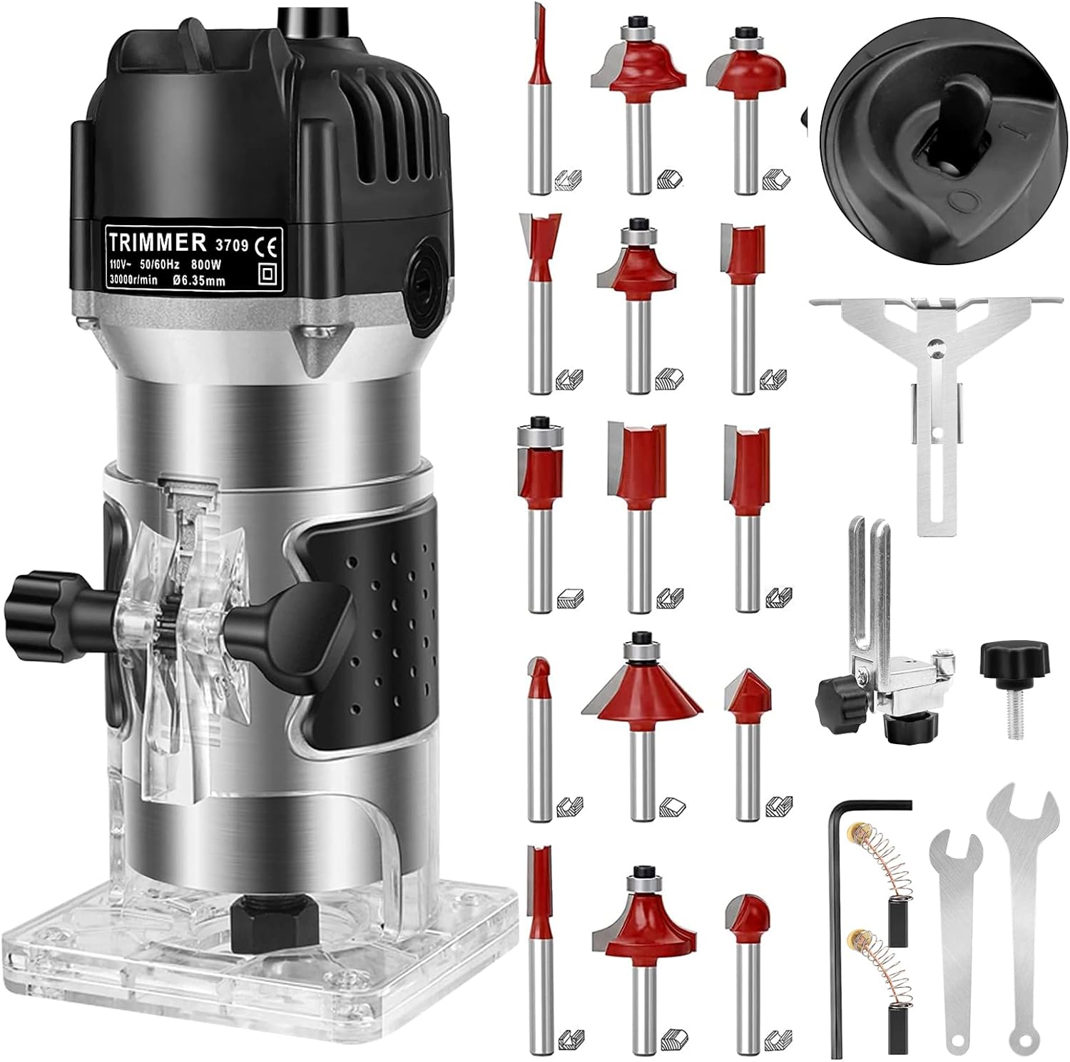 Router Madera, Kit de Enrutador Compacto de Arranque de Suave 800W de ...