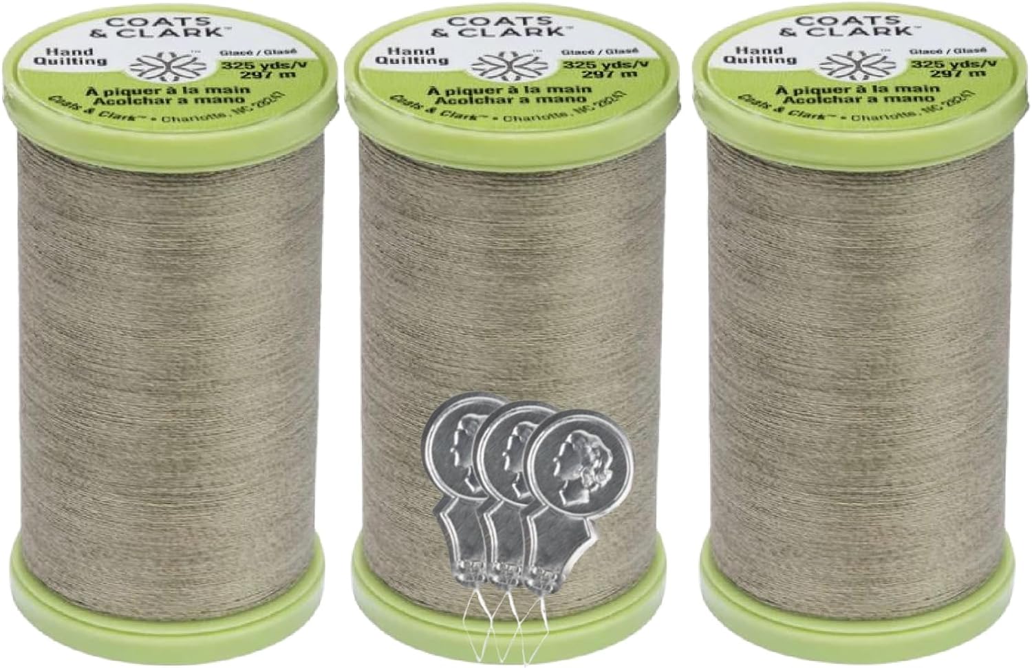 Amazon.com: Coats & Clark Hand Quilting Sewing Thread Cotton Covered ...