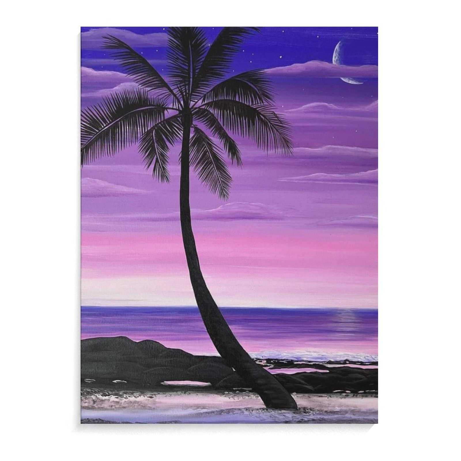 Purple Sunset Palm Tree