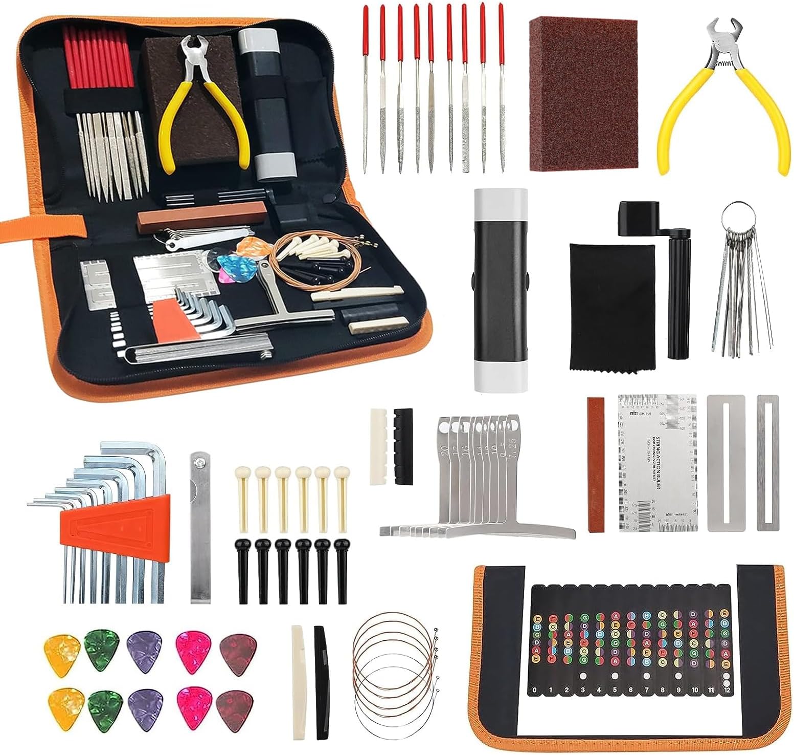 Amazon.com: Hilitchi 26 Pcs Complete Guitar Repairing Tool Kit For ...