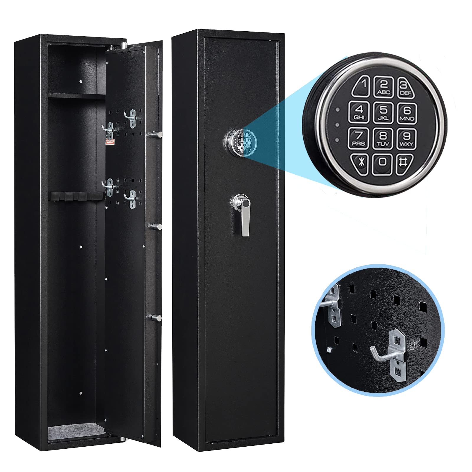 KAER 4 5 Rifle Safe With Digital Keypad Home Quick Access Gun Cabinet