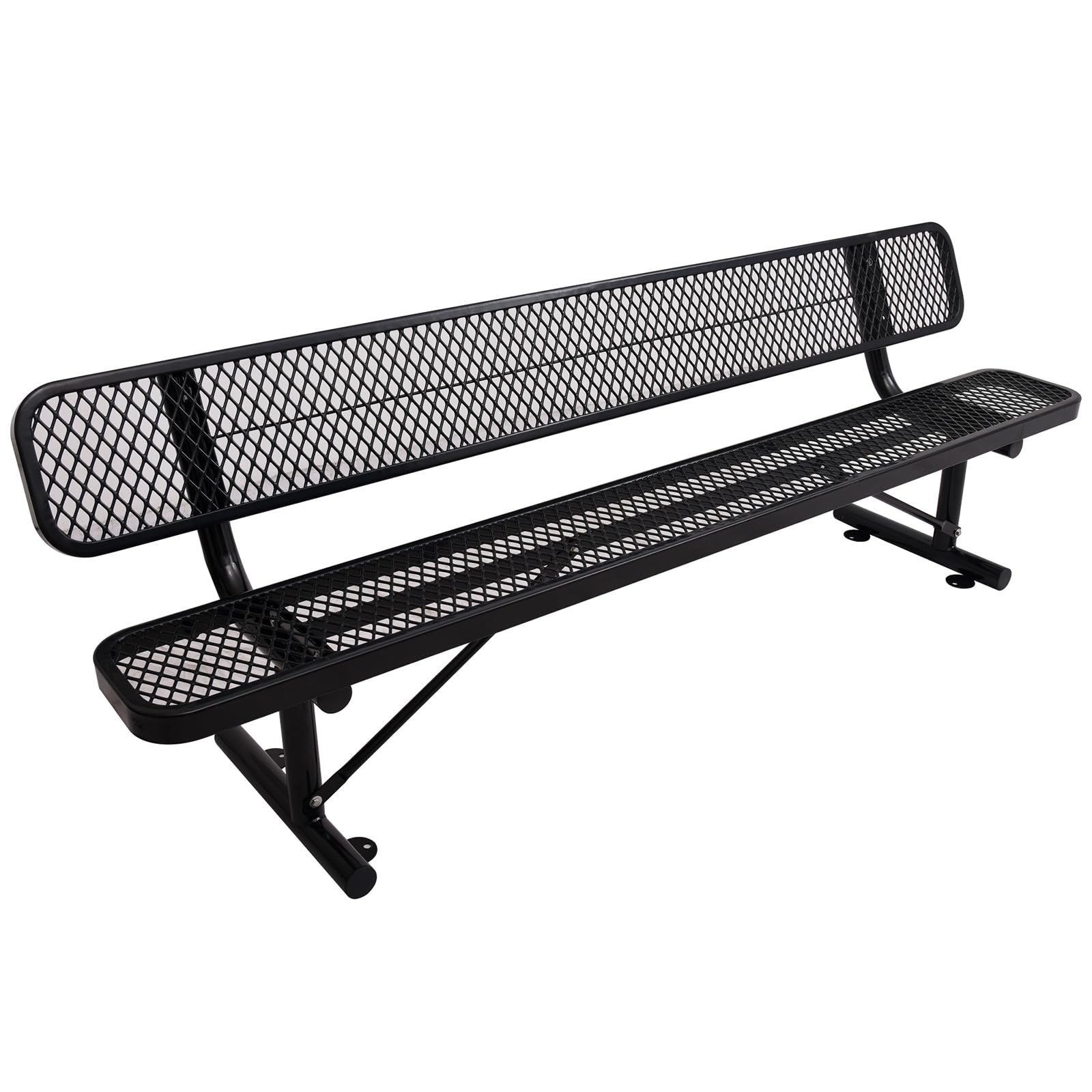 Amazon.com: 8Ft Heavy Duty Park Bench with Back Portable Frame, Outdoor ...