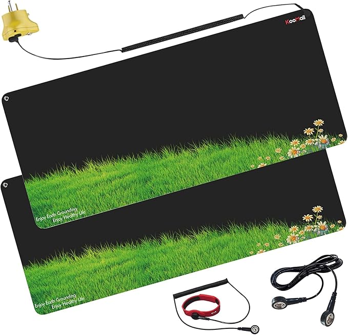 Amazon.com : 2 Pack 30x13 Inch Grounding Mat with Beautiful Green Grass ...