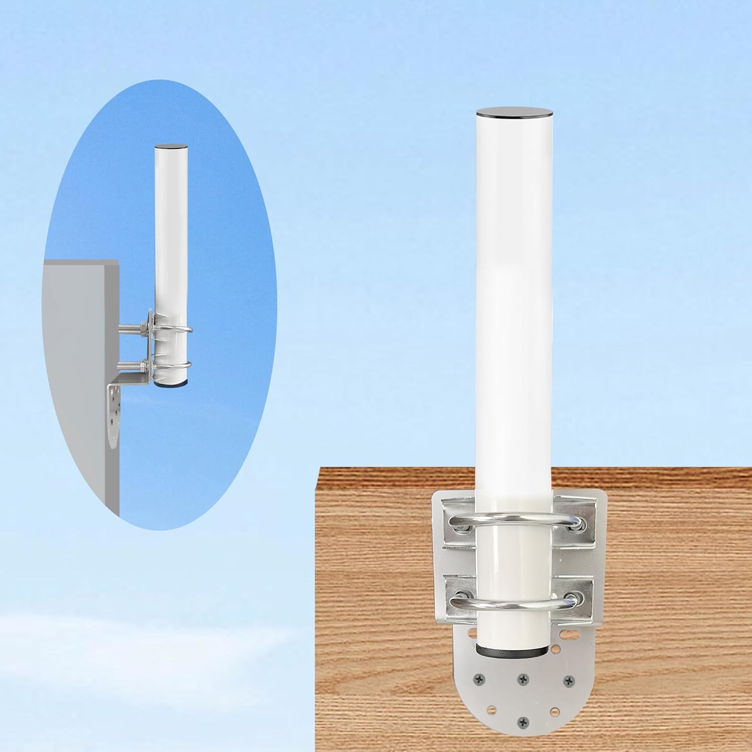 Amazon.com: Wall Antenna Mount, Wall-Mounted Heavy Duty Mounting ...