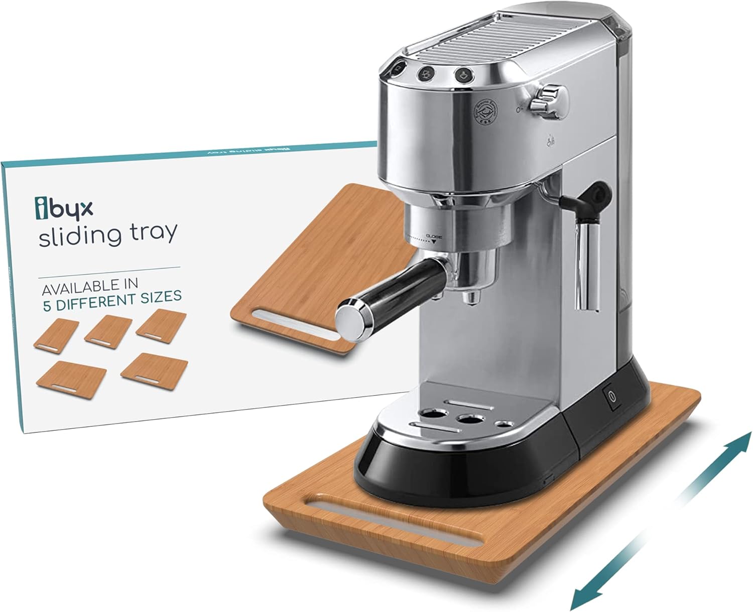 Amazon.com | Ibyx Elegant Sliding Tray for Your Coffee Maker & Heavy ...