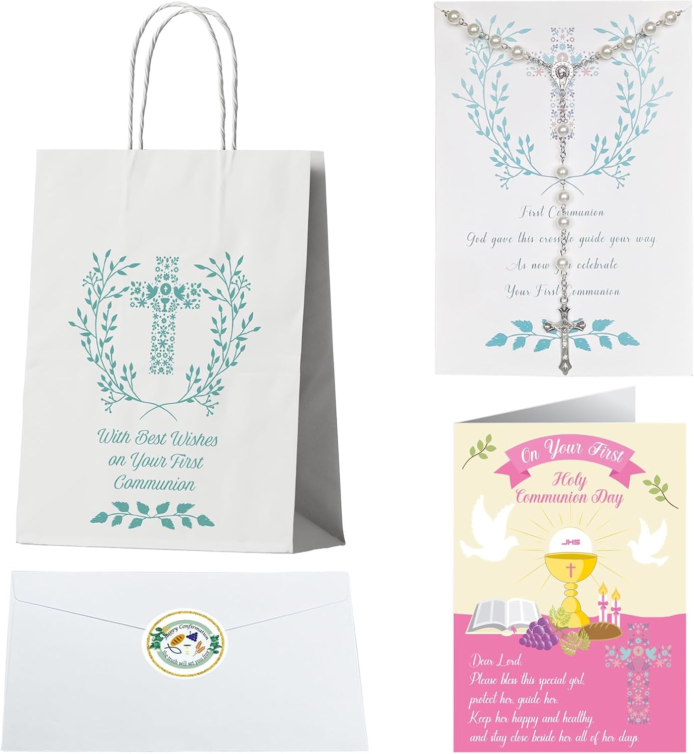 First Holy Communion Gifts for Girls, First Holy Communion Cards for ...