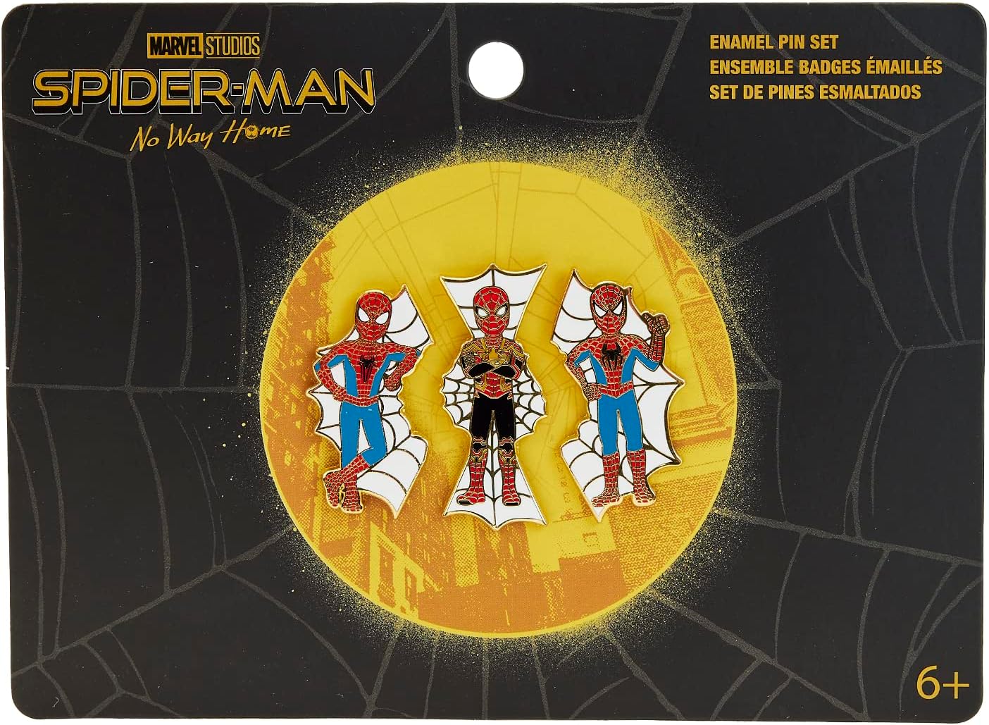 Loungefly Spider-Man Pin: Spider-Man No Way Home 3-Piece Pin Set ...