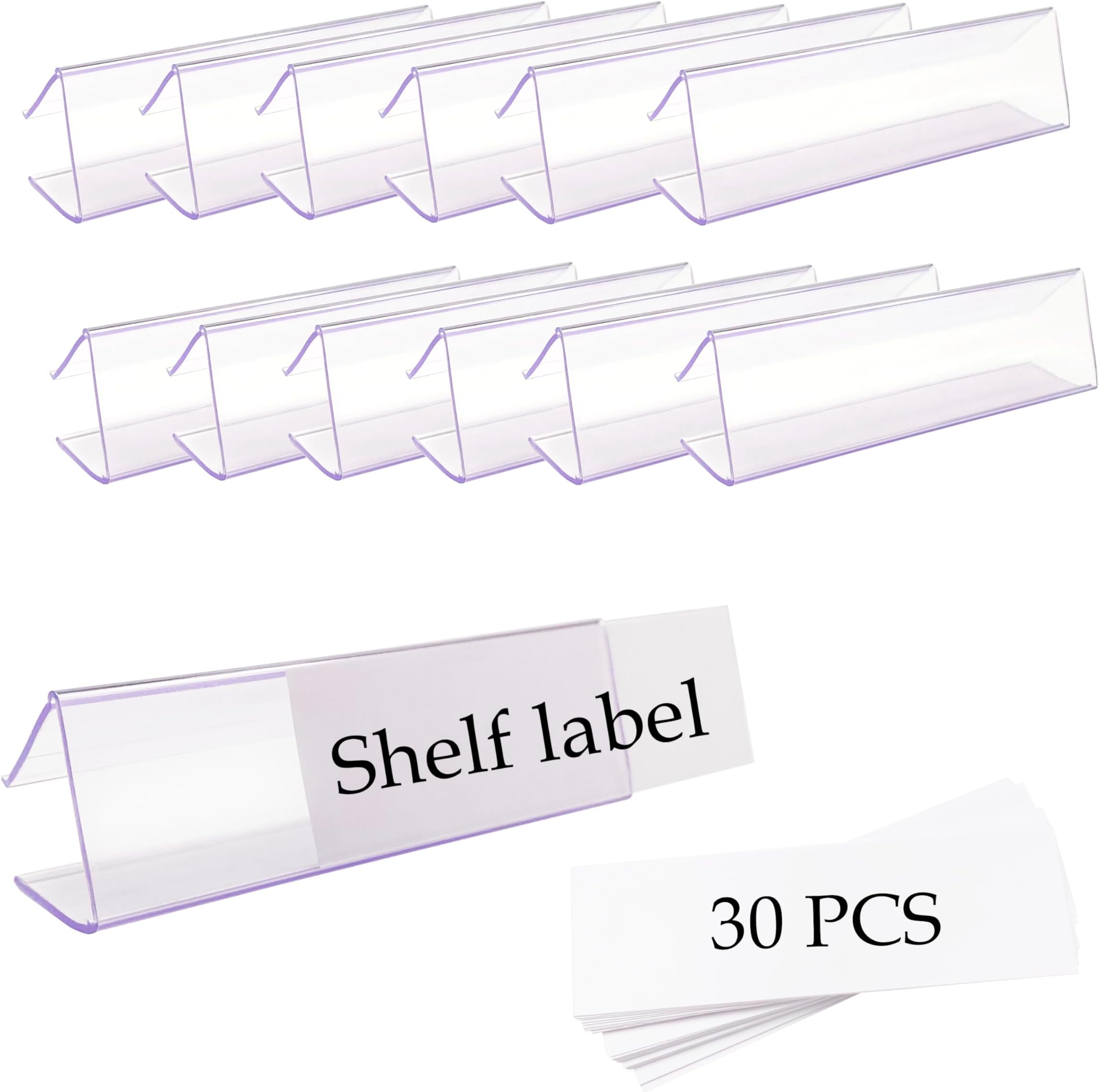 Amazon.com : Glass Shelf Sign Holder, Clear Label Clip for Glass ...