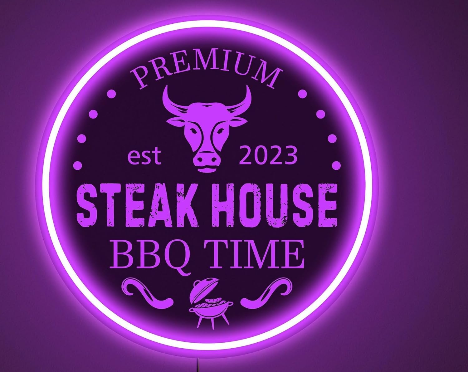 Amazon.com : Custom BBQ Acrylic Sign, BBQ Neon Sign, Bbq Light Up Sign ...