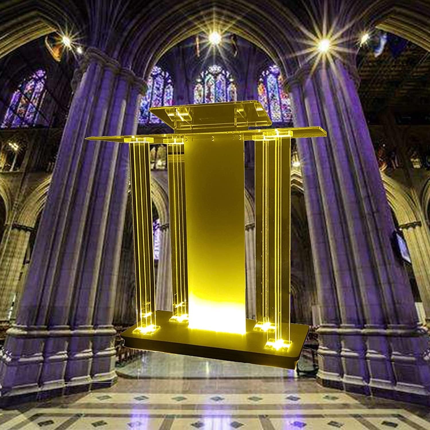 Lectern Podium Stand, Acrylic Church Podium, Portable Podium Stand ...