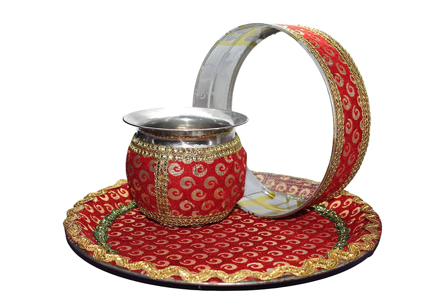 Buy Generic Karwa Chauth Vrat Poojan Thali for Karwa Chauth Pooja Thali ...