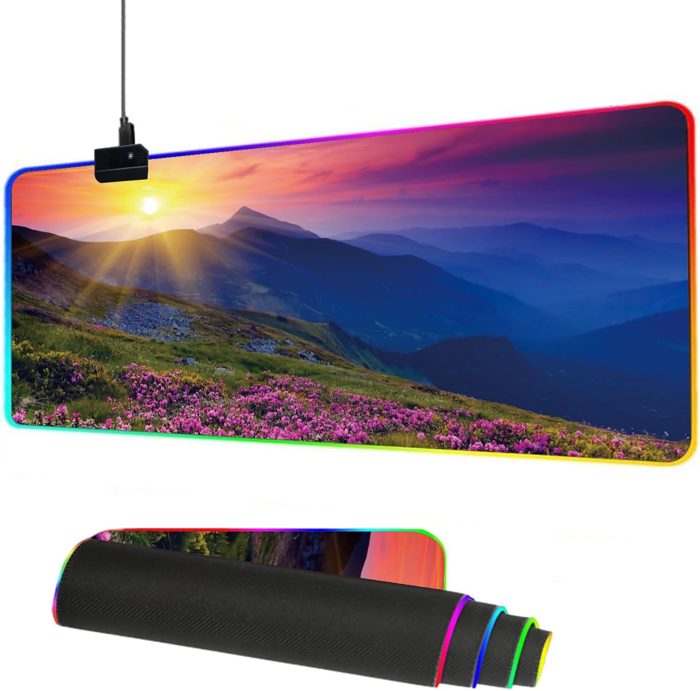 Amazon.com: RGB Mouse Pad, Led Gaming Mousepad Large Mouse Pad Led and ...