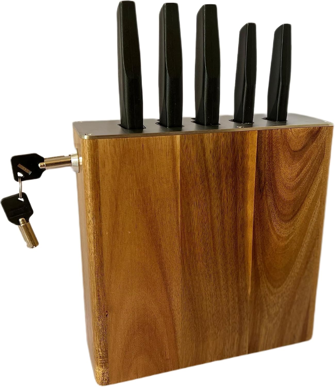 Lockable Knife Block (Acacia) : Amazon.co.uk: Home & Kitchen