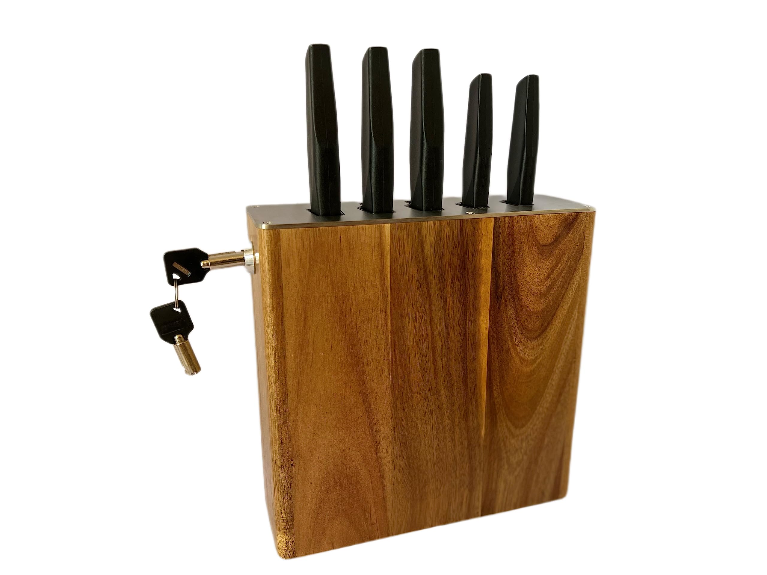 Lockable Knife Block (Acacia) : Amazon.co.uk: Home & Kitchen