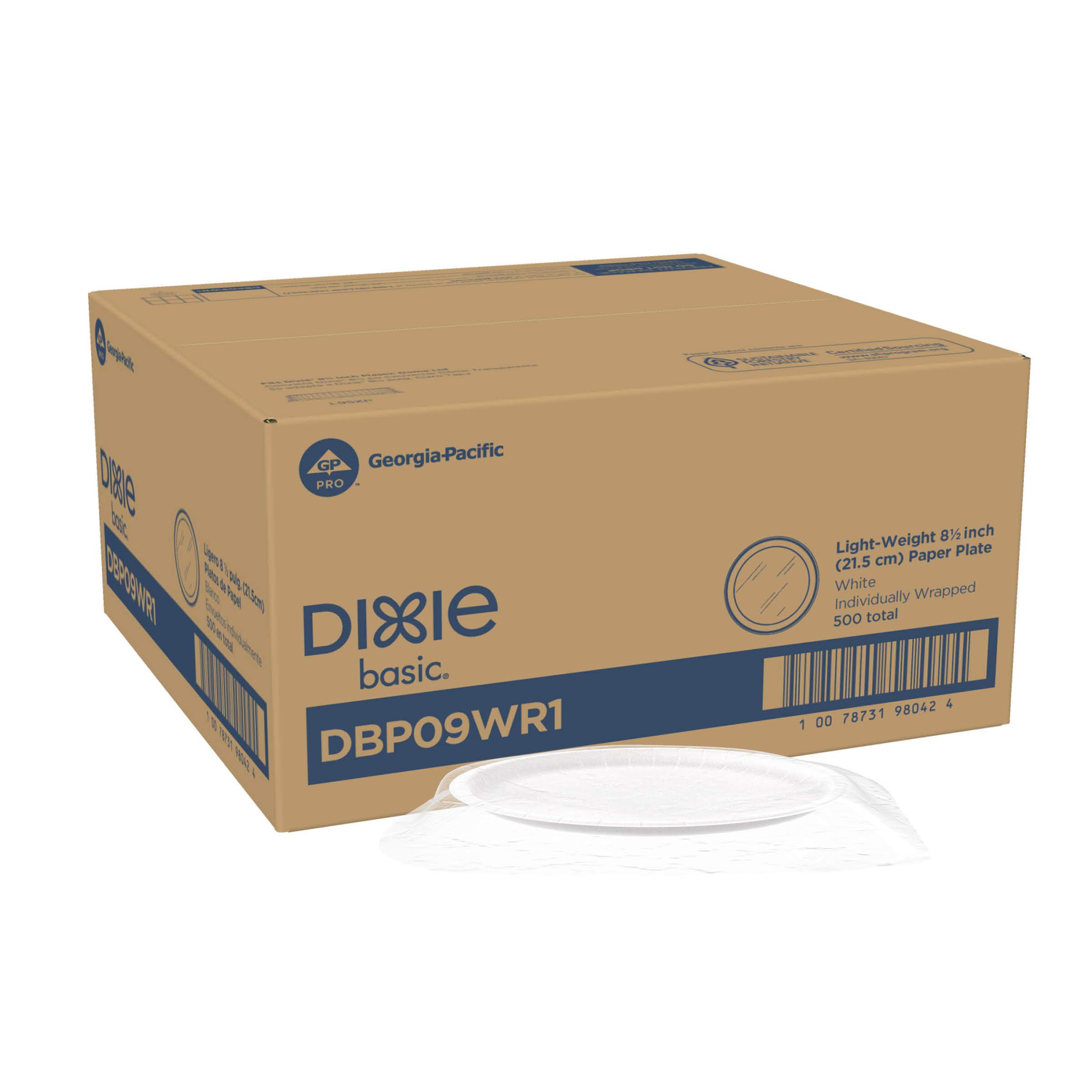 Georgia-Pacific Dixie Basic® 8.5” Wrapped Light-Weight Paper Plates by ...