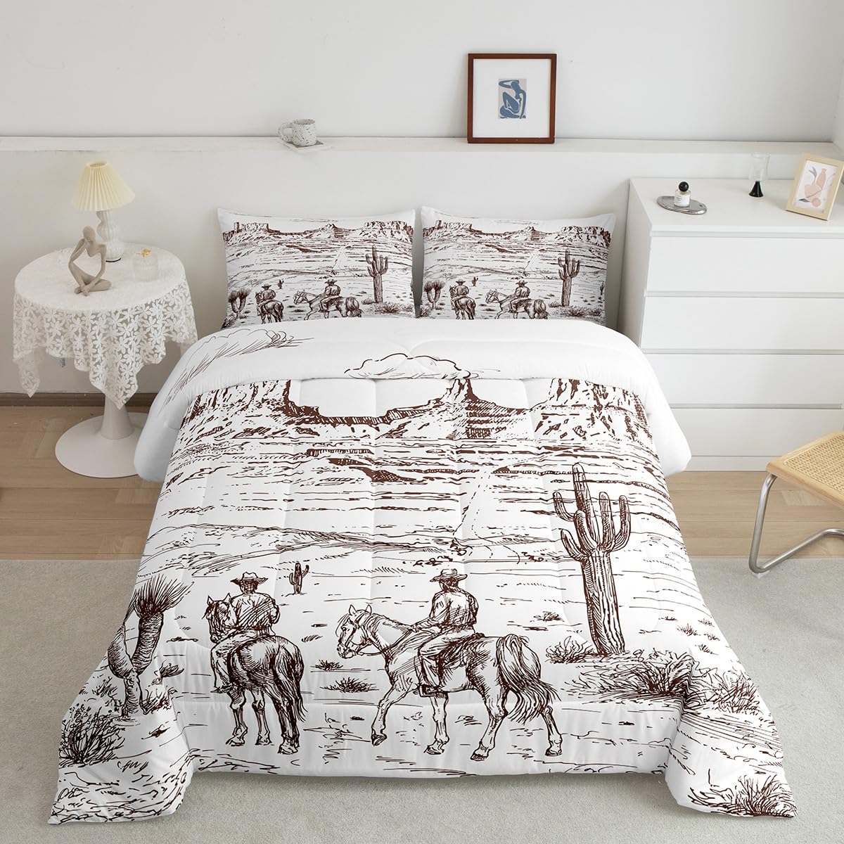 Amazon.com: Cowboy Comforter Set Western Bedding Full Size Wild West ...