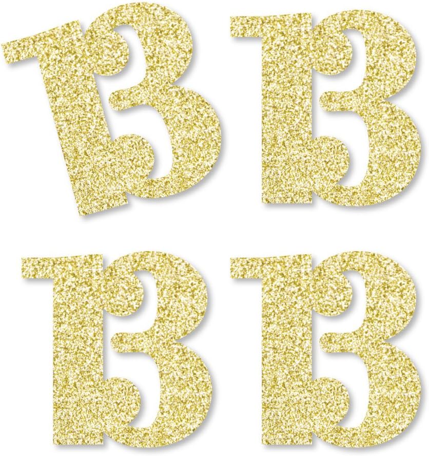Amazon.com: Big Dot of Happiness Gold Glitter 13 - No-Mess Real Gold ...