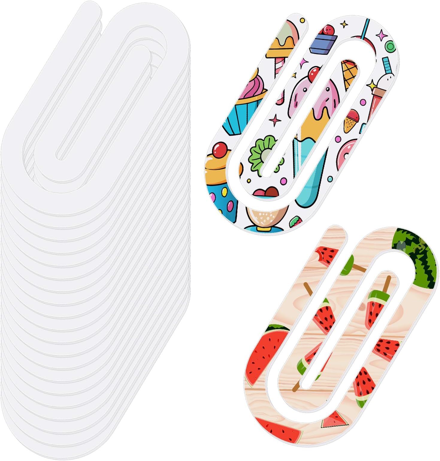 Amazon.com: libfrnt 20 Pack Sublimation Blanks Acrylic Paper Clips, 4 x ...