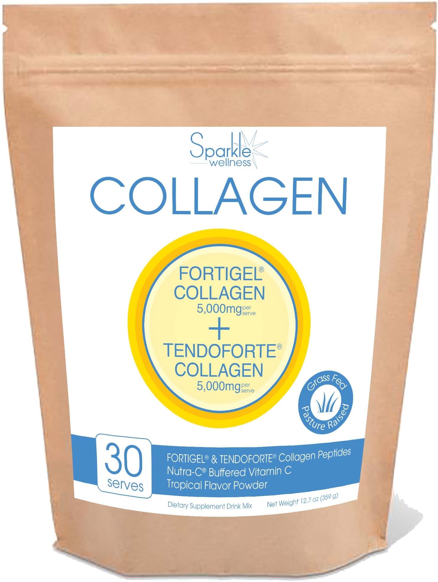 Amazon.com: Hydrolyzed Collagen Powder - Sparkle Skin Boost (Tropical ...