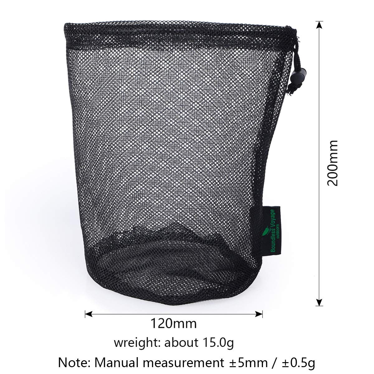iBasingo Black Mesh Bag Nylon Sack Durable Drawstring Net Bag Small ...