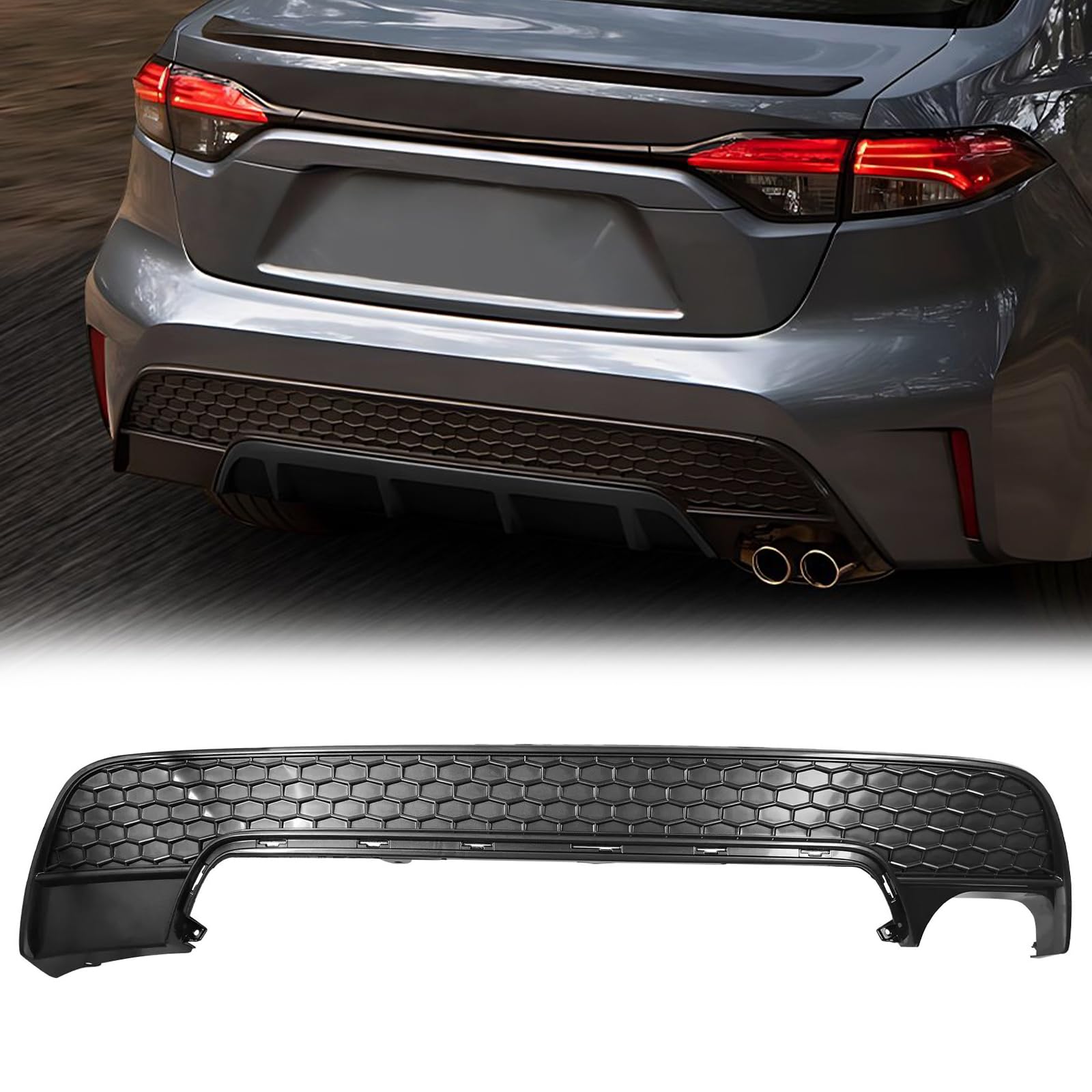 Amazon.com: PENSUN Rear Bumper Lower Cover Fit For Toyota Corolla SE ...