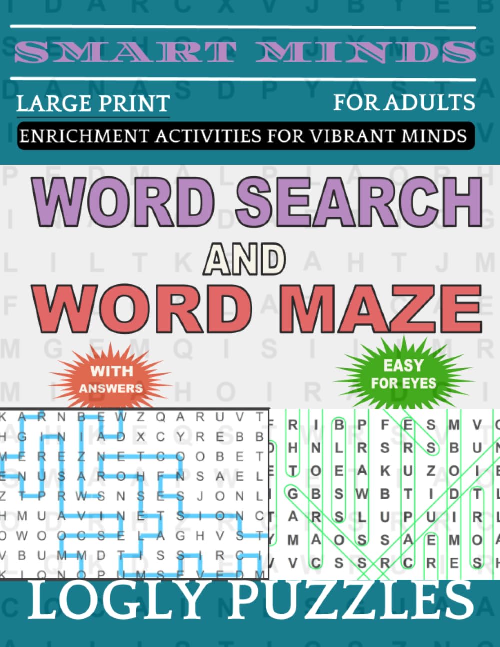 Smart Minds- Word Search And Word Maze Puzzles Book: Mixed Puzzle Books ...