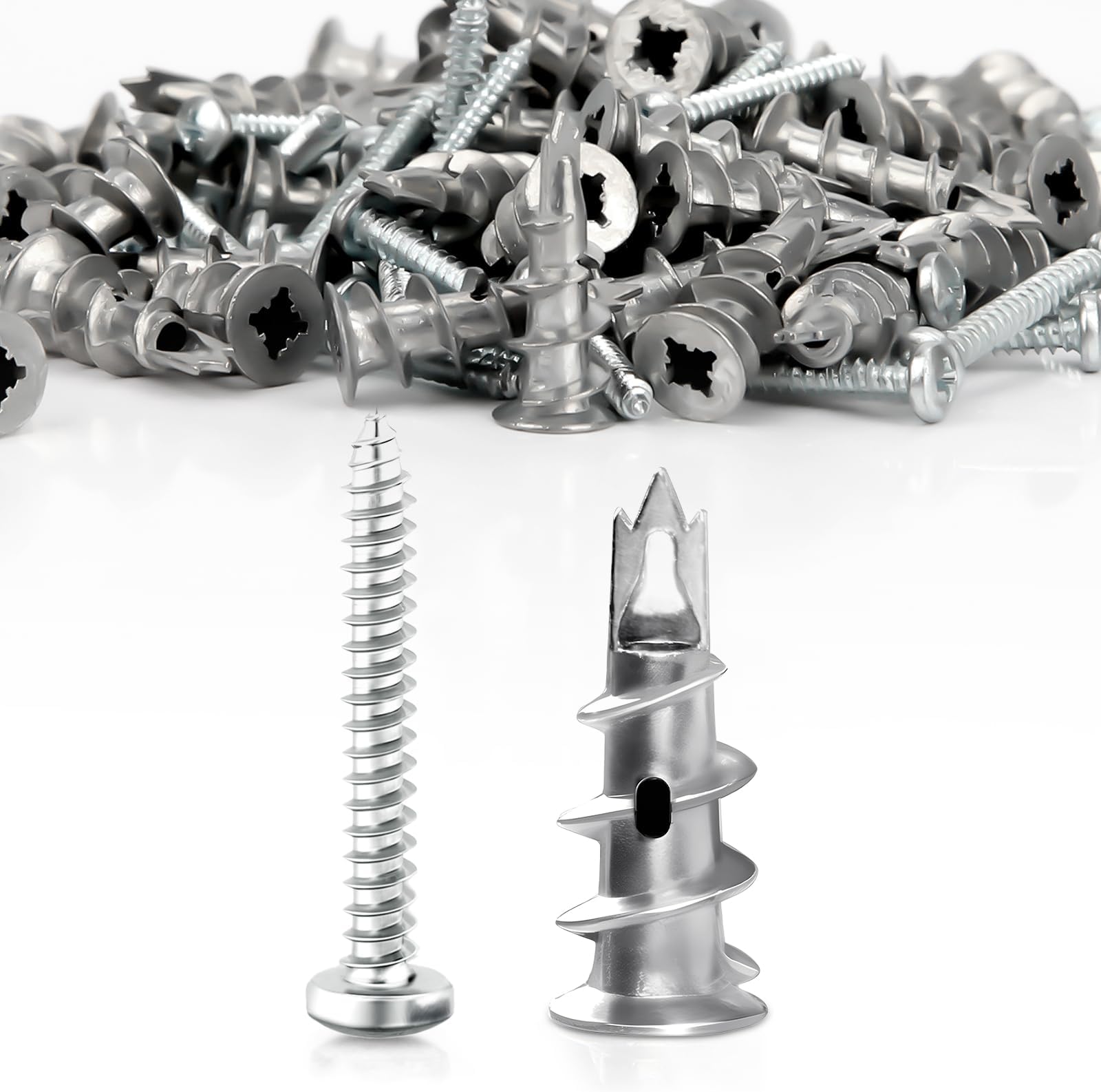 Rigipsdübel, 50 Stück Selbstbohrender Gipskartondübel, Metall mit ...