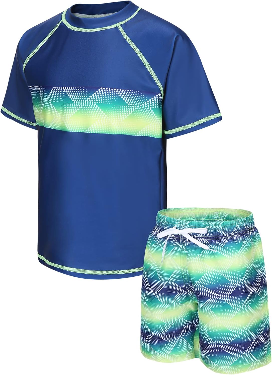 Amazon.com: Moon Tree Boys Rash Guard Set for Boys 2 Piece Swimsuits ...