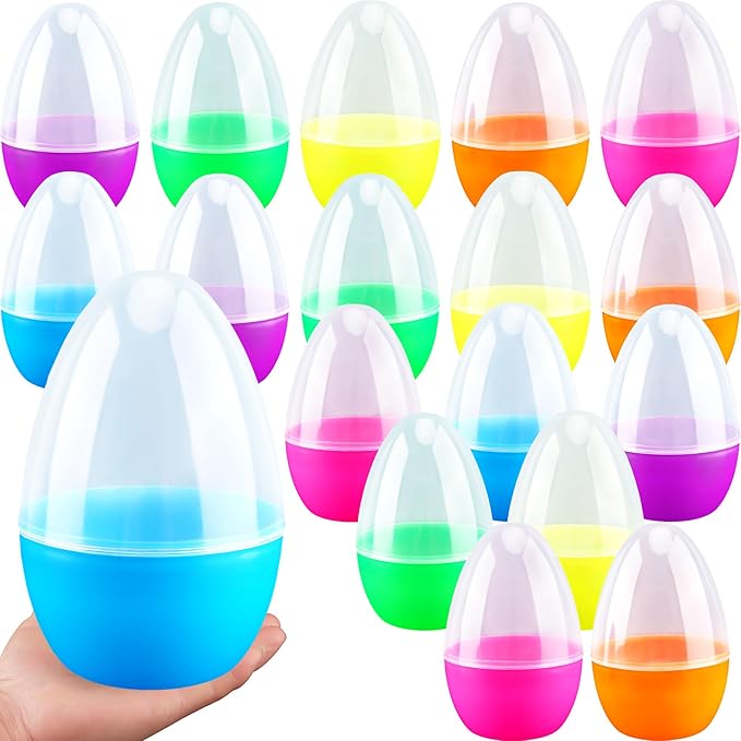Amazon.com: Haconba 18 Pack 8 Inch Jumbo Easter Eggs Large Fillable ...