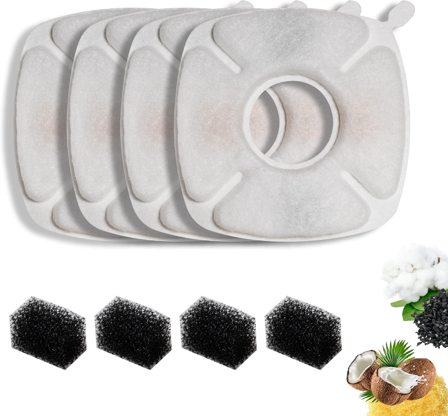 Amazon.com : TOGGATH Cat Water Fountain Filter Replacement Filters for ...