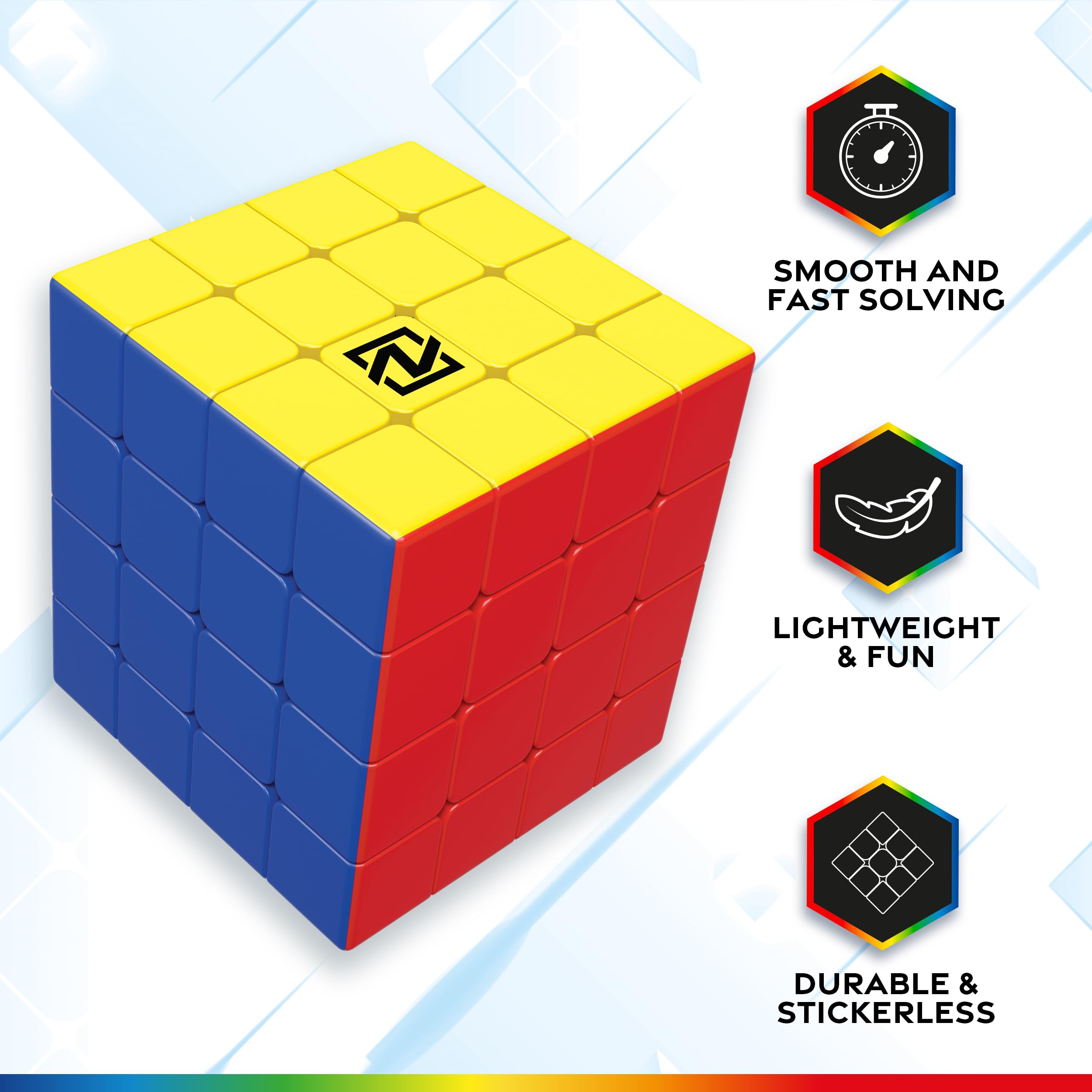 Snapklik.com : NEXcube 4x4 Classic - Stickerless Speed Cube - Super ...