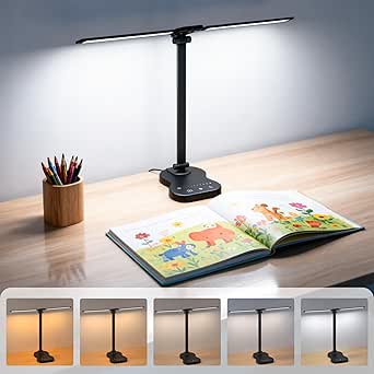 Ddlisu LED Desk Lamp with USB Charging Port, 5 Color Modes 10 ...