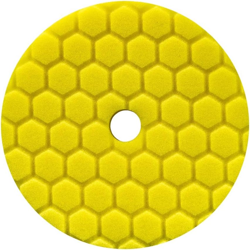 Chemical Guys BUFX111HEX5 Hex-Logic Quantum Heavy Cutting Pad, Yellow ...