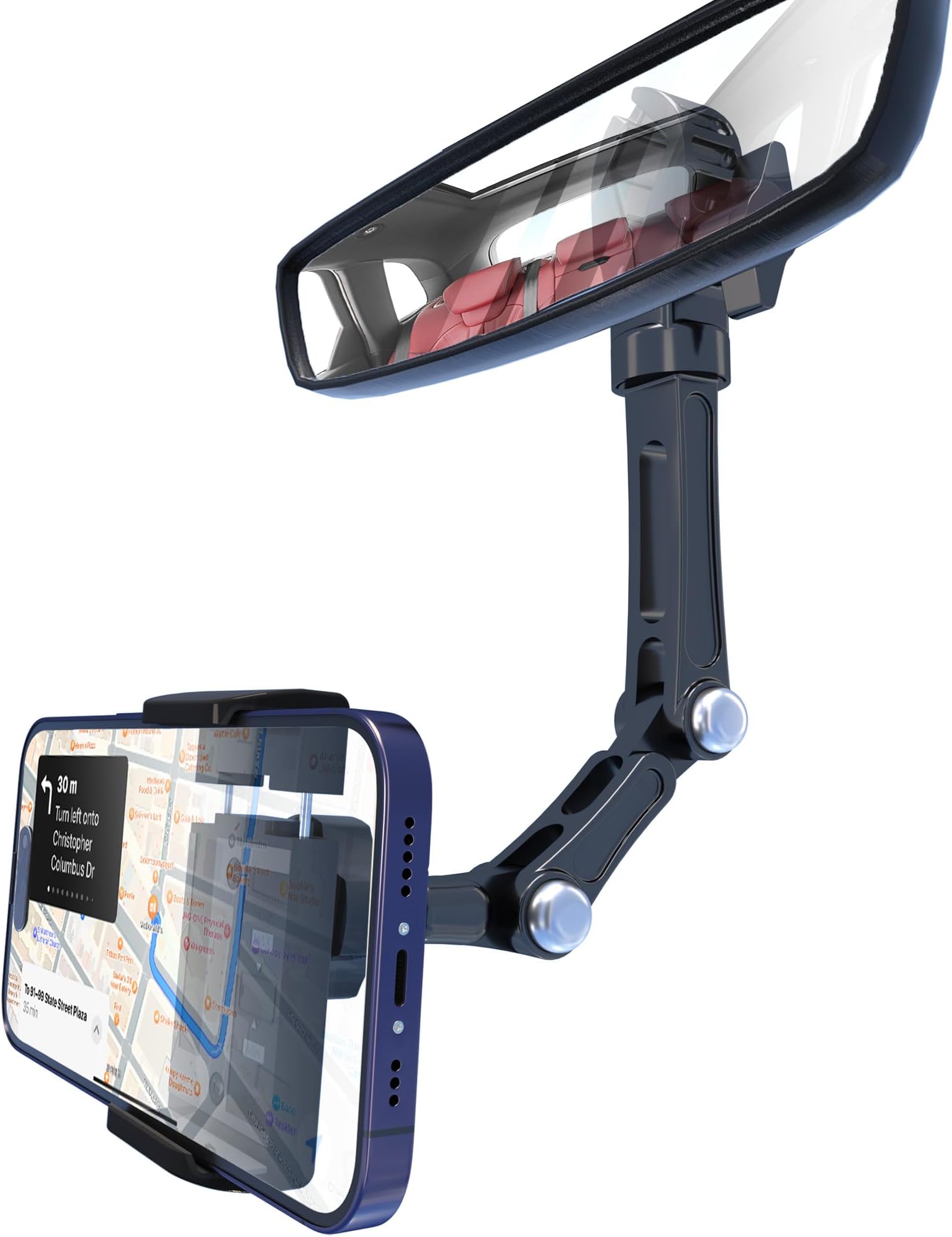 Amazon.com: Quyee Phone Holder Car, Rear View Mirror Phone Holder ...