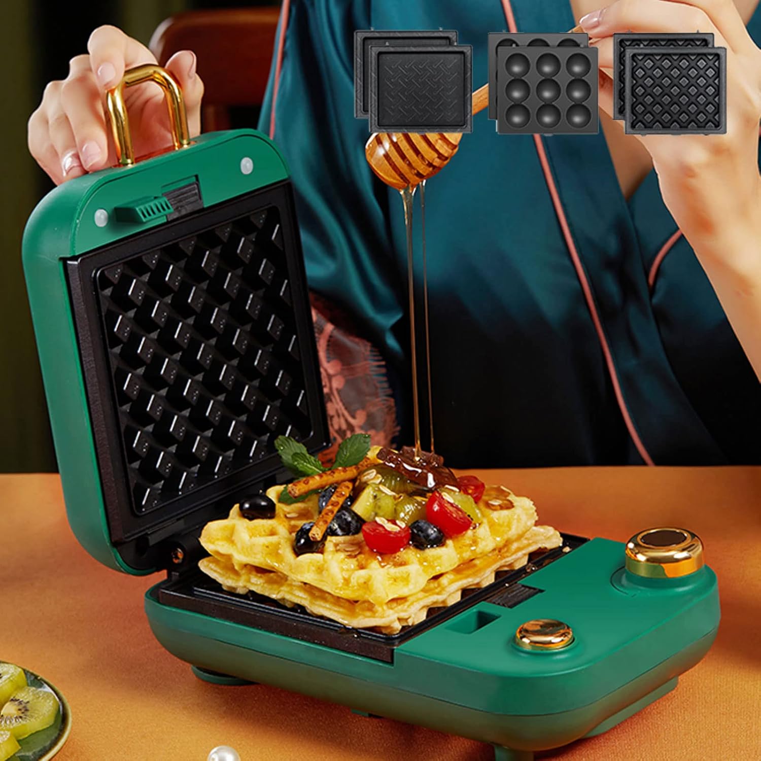 Amazon.com: Waffle Maker 3 in 1, Sandwich Toaster, Toastie Maker, Eggs ...