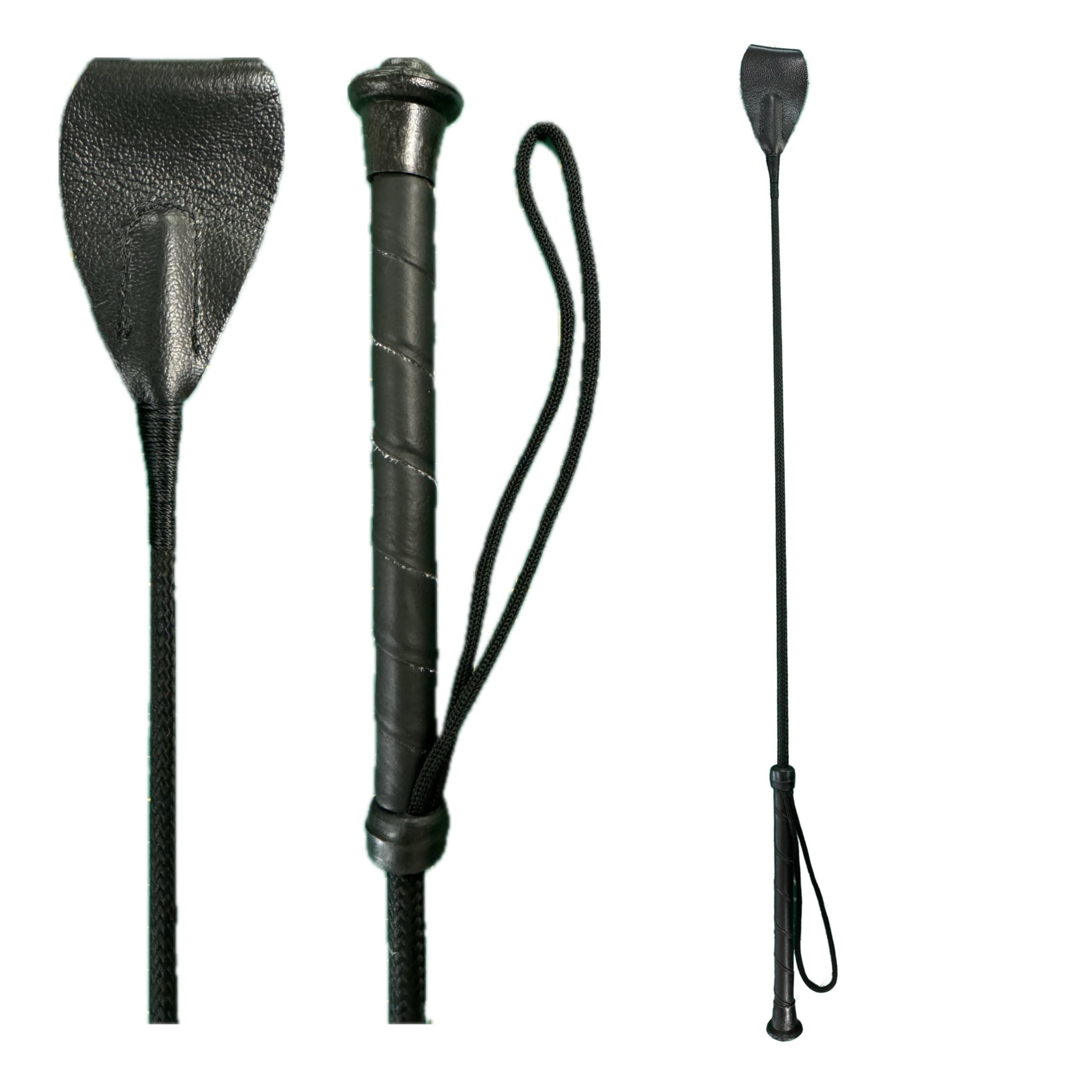 Snapklik.com : Riding Crop For Horse (Black) (27 Inch) Fiberglass Shaft