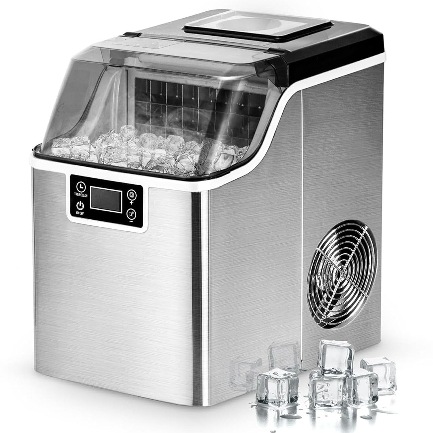 ADVWIN 20KG Ice Maker Machine Countertop, Self-Cleaning Ice Cube Maker ...