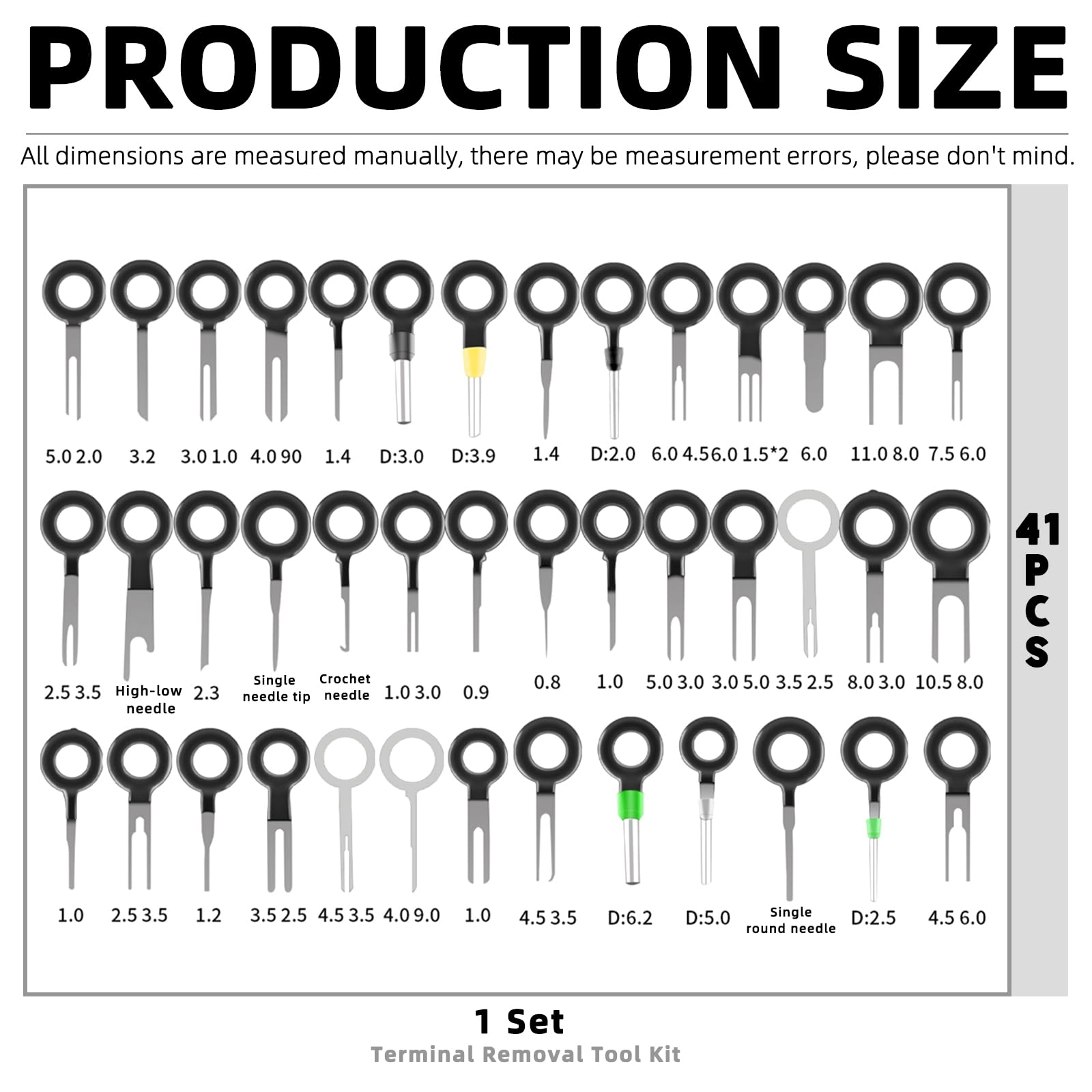Wokape 70Pcs Terminal Removal Key Tool, Terminal Injector Kit, Terminal ...