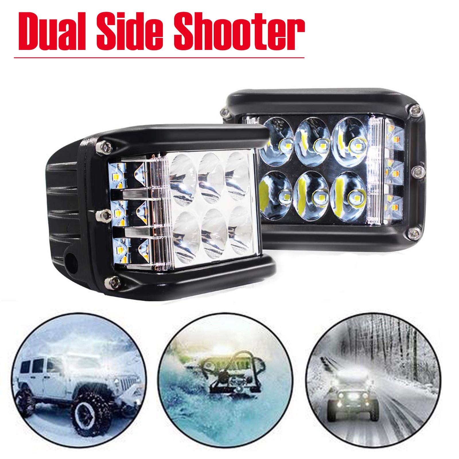 Dual Side Shooter Led Pods Work Lights 4 Fog Lamp | Desertcart GB