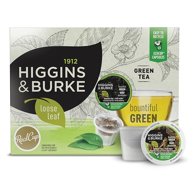 Amazon.com : Higgins & Burke Bountiful Green, Loose Leaf, Green Tea ...