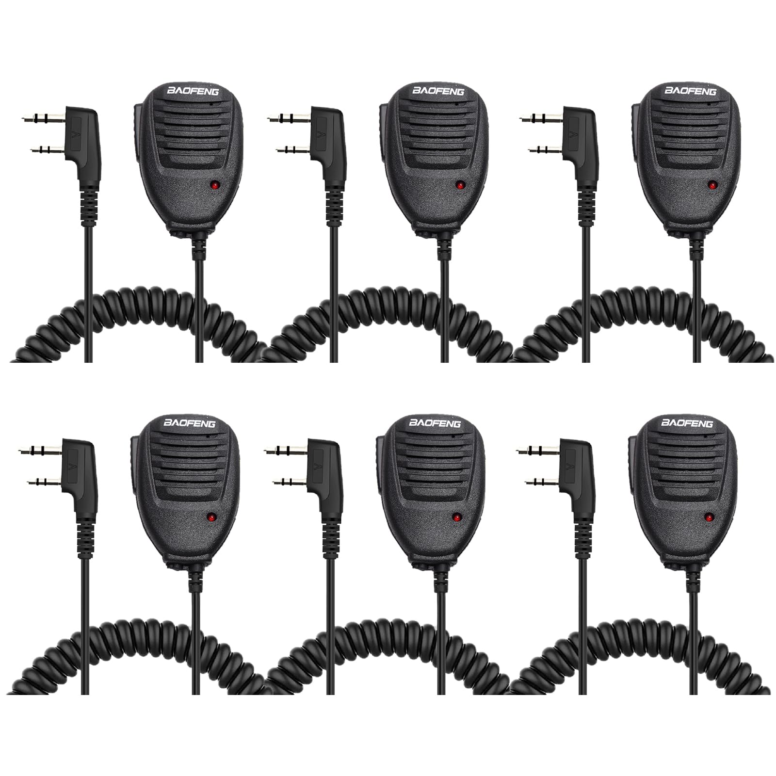 Amazon.com: BAOFENG 6 Pack UV-5R Speaker Microphone Handheld Mic PTT ...