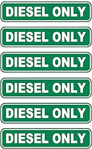 Amazon.com - XTRAYXRAY Diesel Only Sign Sticker Safety Label Vinyl ...