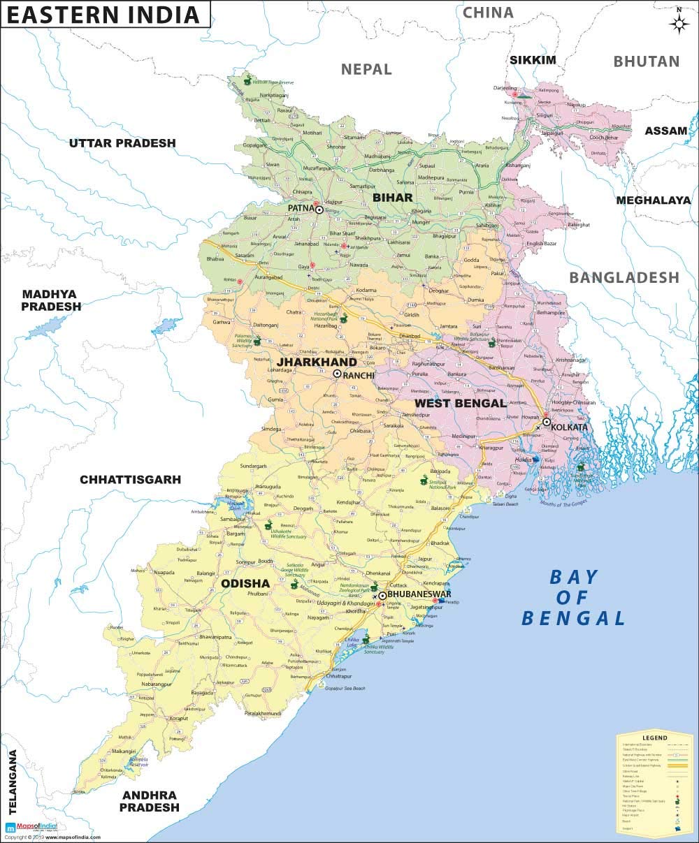 East India Map, East Zone Map Of India, 46% OFF