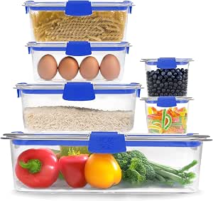 Amazon.com: MSM Products 12 Pcs Food Storage Containers Set (6 lids & 6 ...